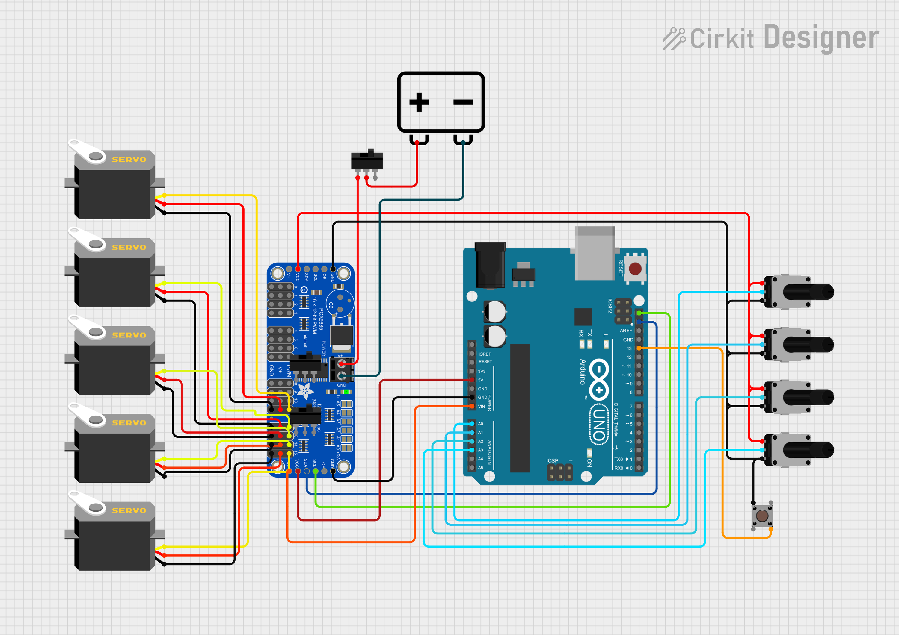Arduino-Controlled Robotic Arm with Customizable Servo Routines - How ...