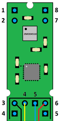 How to Use Módulo ZMOD4510 com interface UART: Pinouts, Specs, and Examples | Cirkit Designer