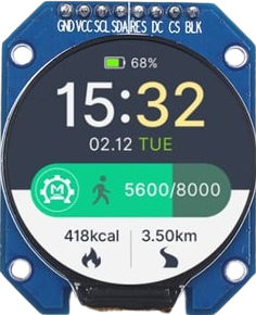 How to Use Gc9a01 display: Pinouts, Specs, and Examples | Cirkit Designer