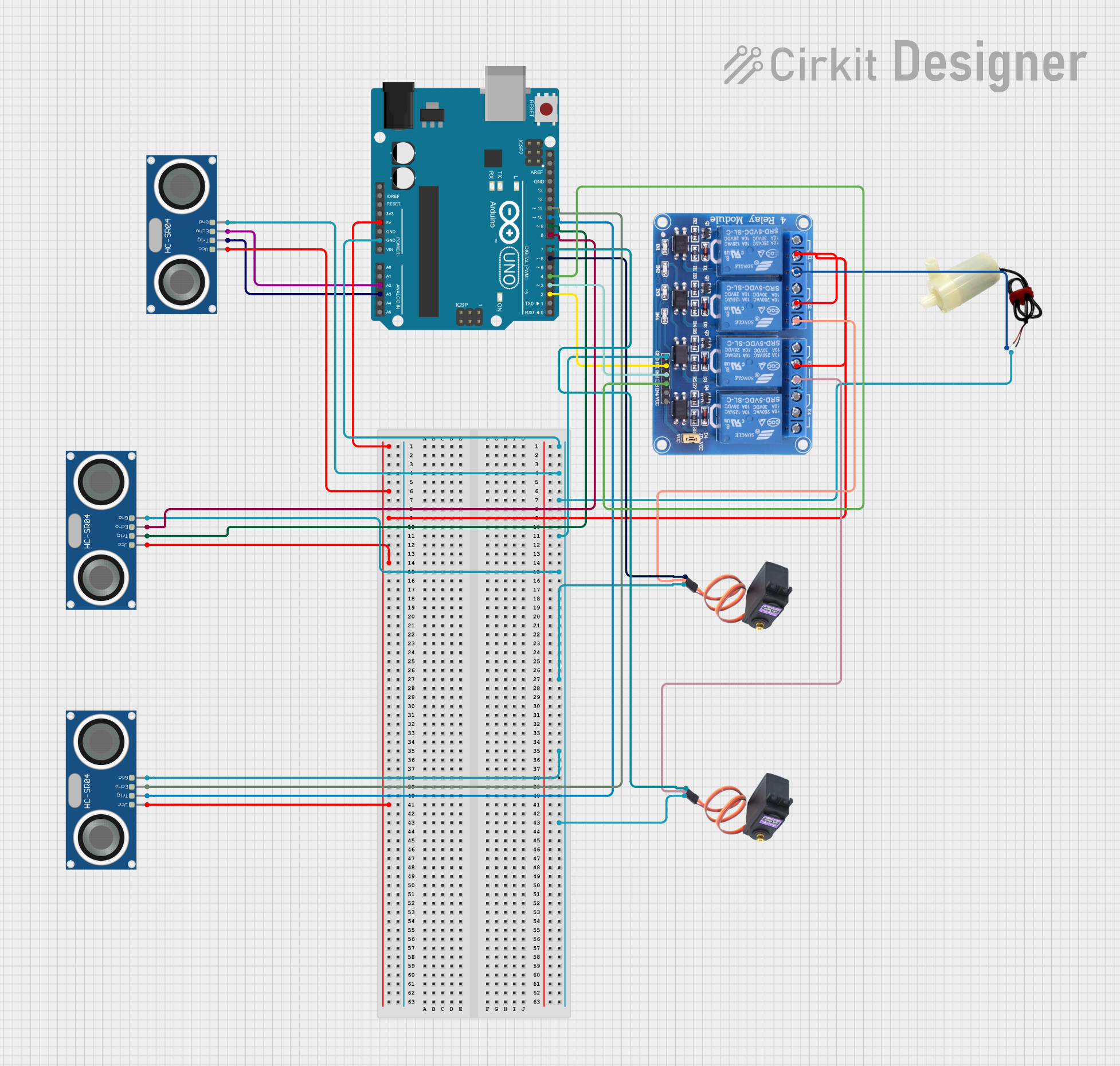 Arduino Uno Based Automated Watering System With Ultrasonic Sensing And