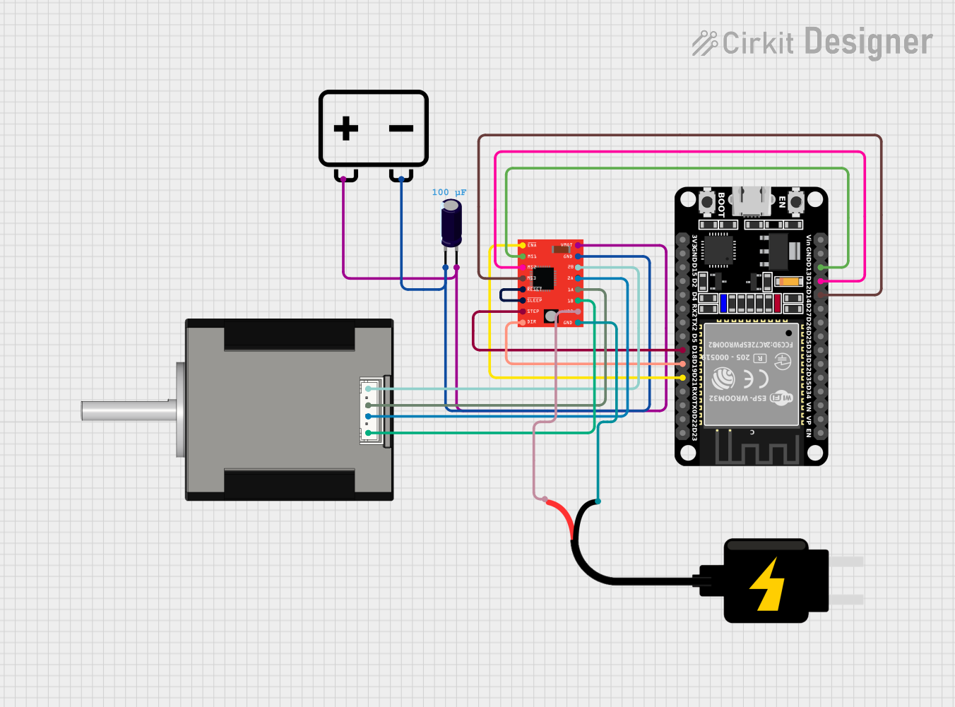 How to Use NEMA 17 HS4401: Pinouts, Specs, and Examples | Cirkit Designer