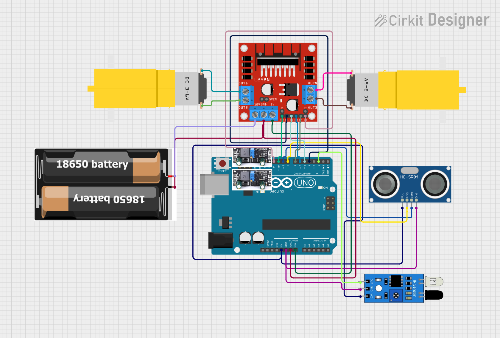 Arduino-Controlled Ultrasonic Obstacle Avoidance Robot with L298N Motor ...
