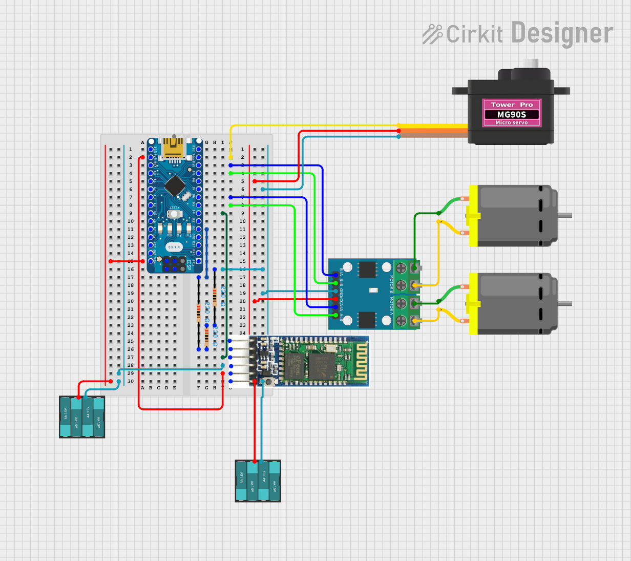 How to Use Servomotor MG90S: Pinouts, Specs, and Examples | Cirkit Designer