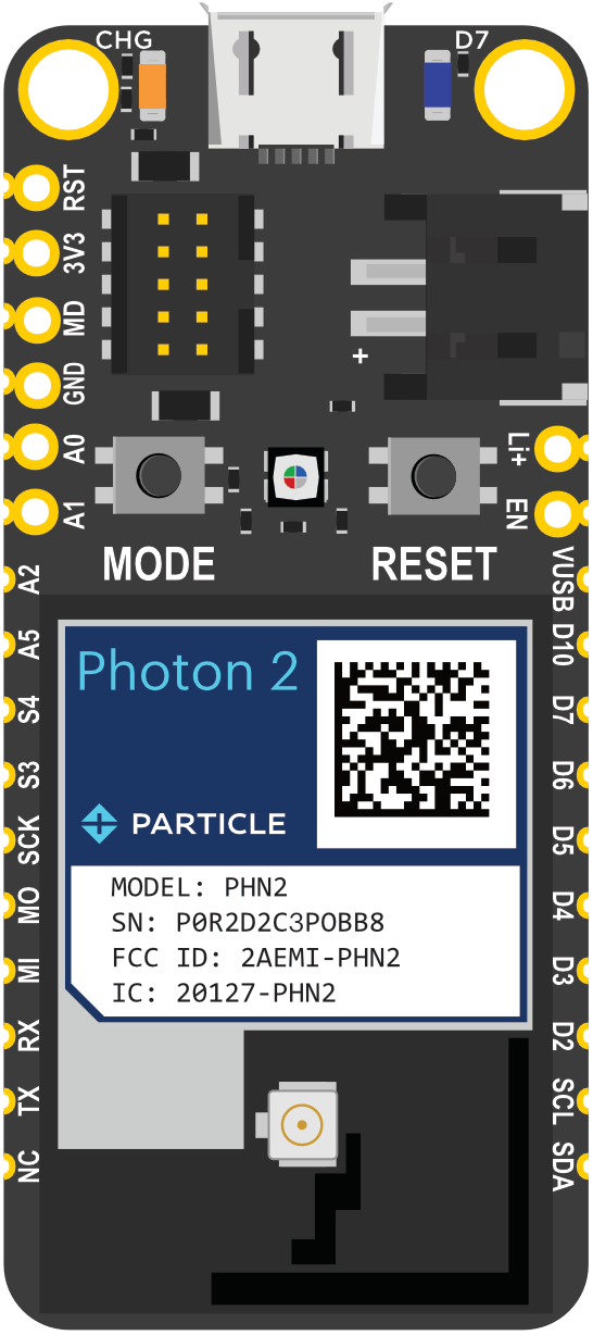 How to Use photon2: Pinouts, Specs, and Examples | Cirkit Designer