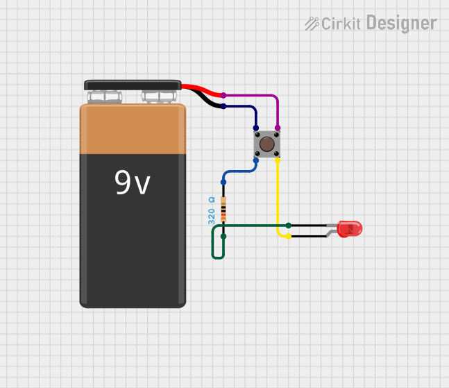 Simple Pushbutton Controlled Led Circuit How To Guide And Editable Circuit Cirkit Designer