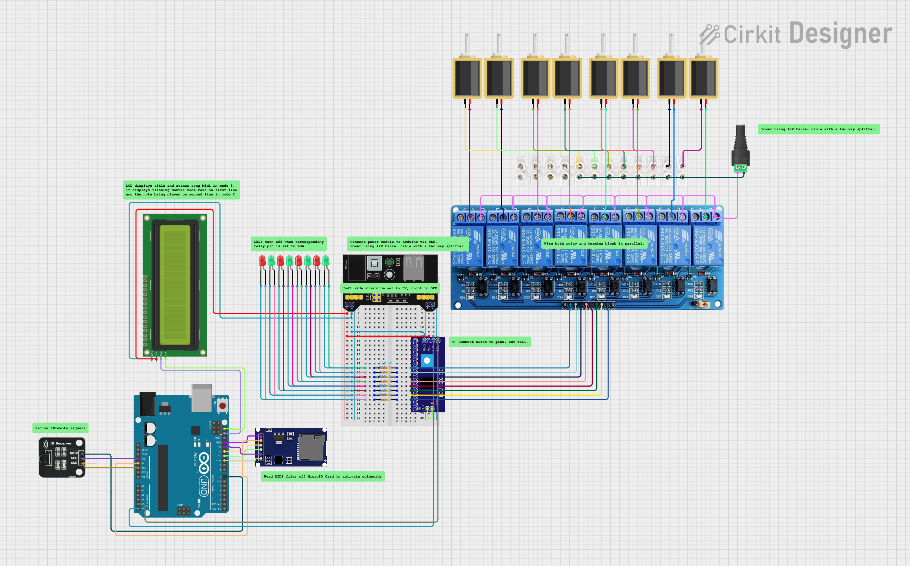 Arduino UNO Controlled Relay Switching with Status Indicators and Data ...